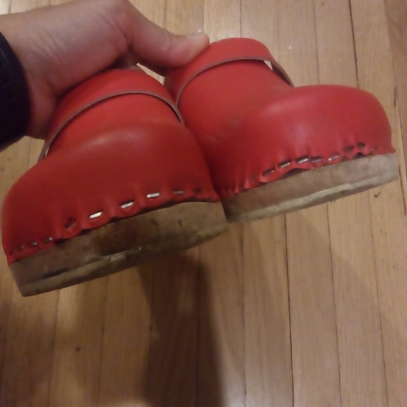Denmark | Shoes | Vintage Red Danish Wooden Clogs Made In Denmark 38 ...